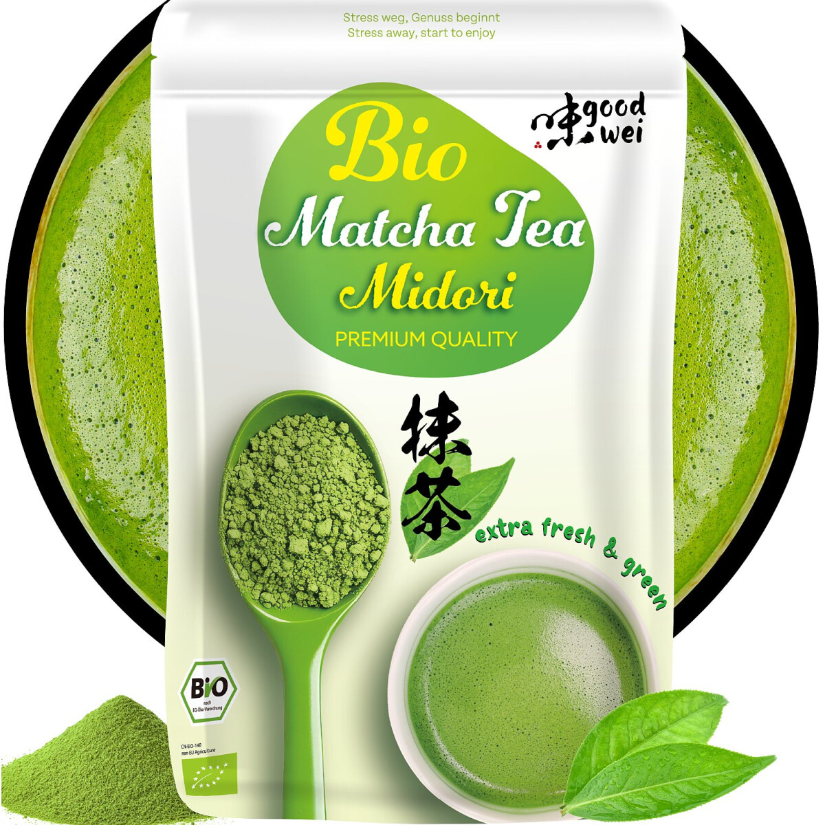 Premium Organic Matcha Midori – Versatile & EGCG-Rich, 8,49